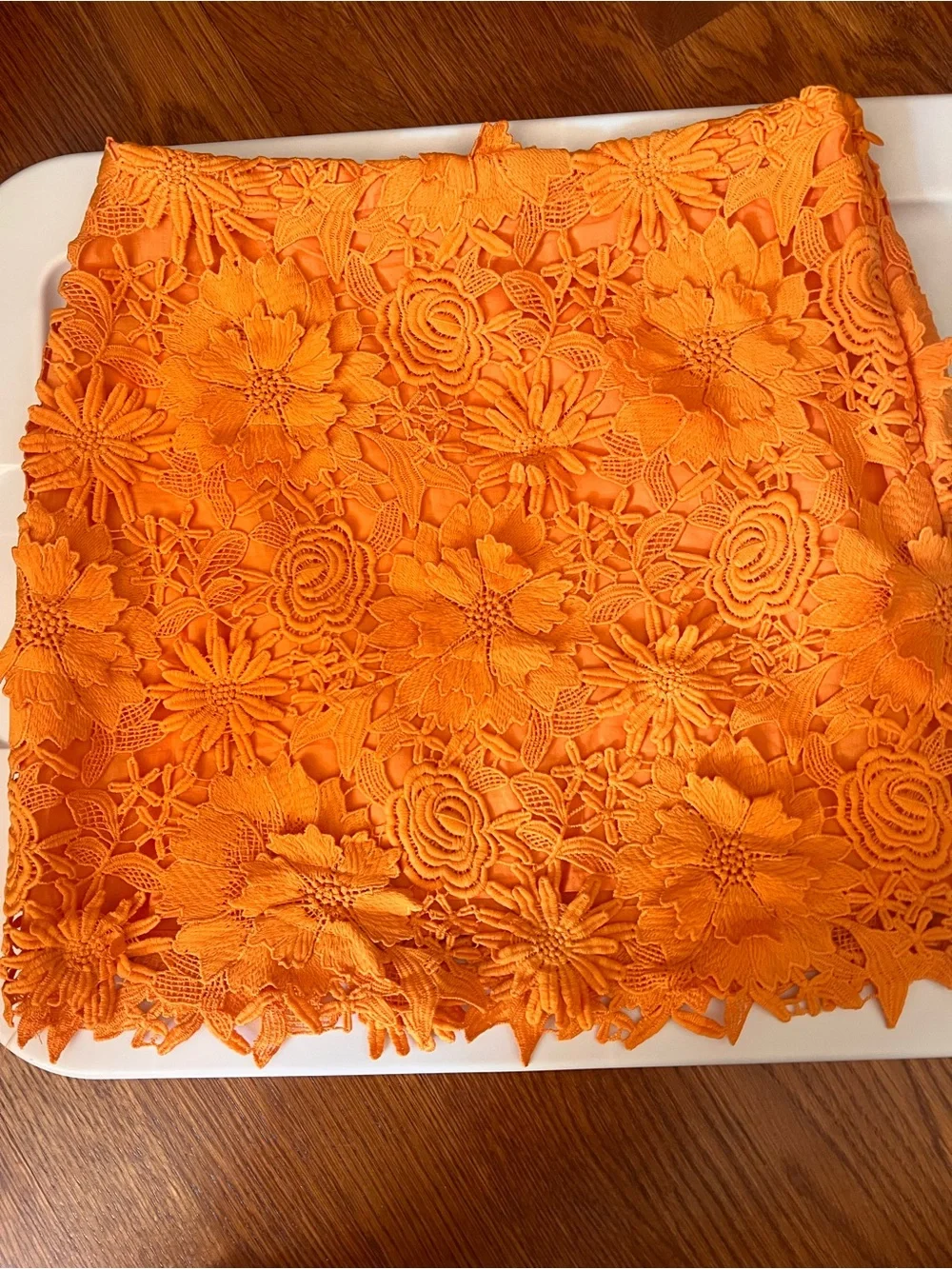 Endless Rose | Skirts | Endless Rose Orange Floral Lace Mini Skirt Xs ...